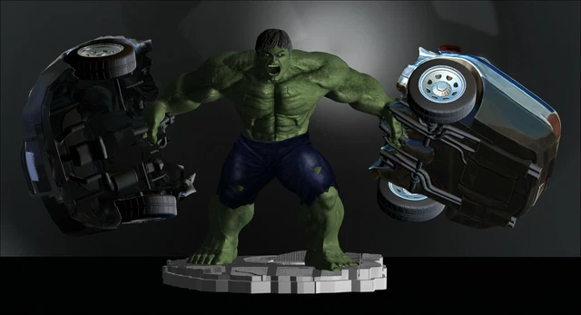 HULK FROM THE Incredible Hulk 2008 Diorama File STL 3D Print Model Two ...