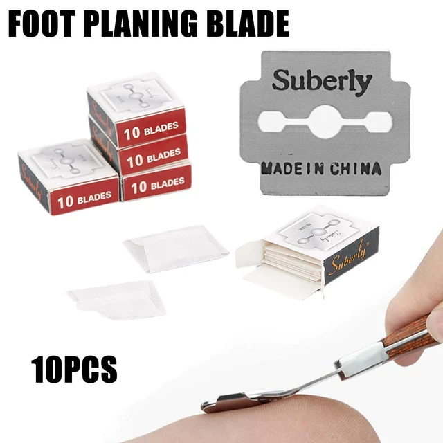 CORN PLANE BLADES Set Pro Callus Rasp Tool Salon Pedicure Foot Sharp 10 ...
