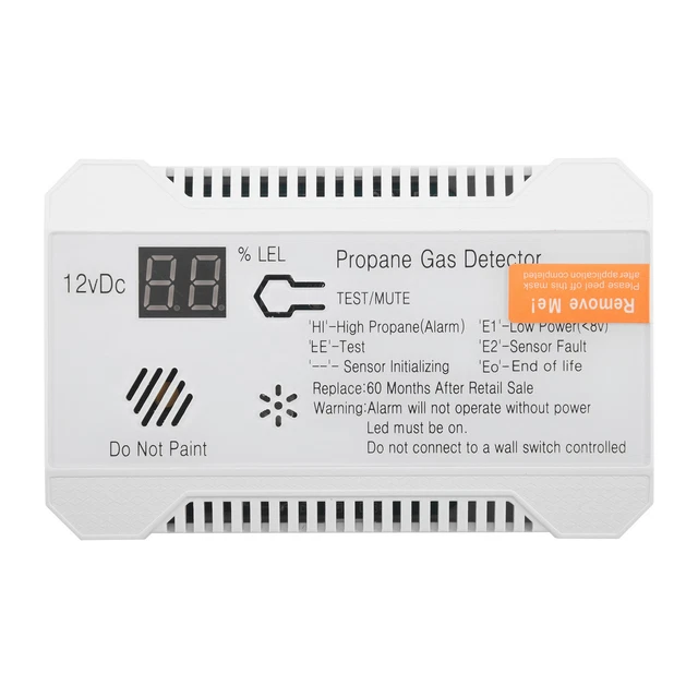 PROPANE DETECTOR 12V LPG Natural Gas Sensor Leak Alarm 85DB Siren for ...