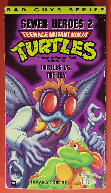 TMNT VHS TEENAGE Mutant Ninja Turtles vs The Fly Sewer Heroes 2 Bad ...