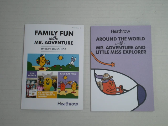 MR MEN LITTLE Miss Heathrow Set UK Airport Adventure Explorer Book Kids ...