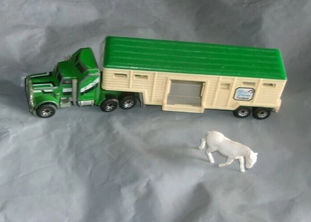 MATCHBOX KENWORTH AERODYNE Low Bed Trailer Blue Grass Farms Vintage ...