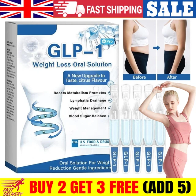 5PCS GLP-1 +PRO Weight Loss Oral Solution, Advanced GLP-1 Supplement ...