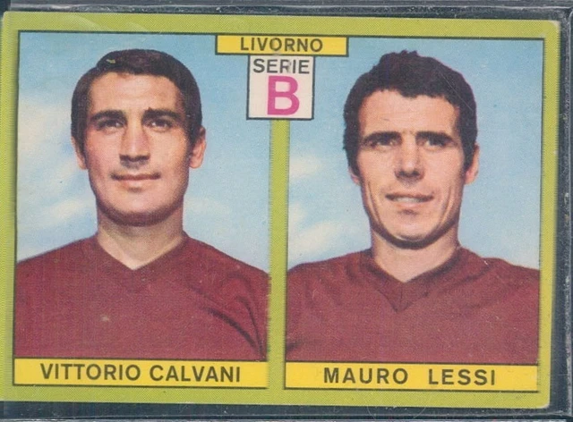 CARTE DE REC. Footballeurs Panini 1968/69 Livorno-Calvani / Lessi EUR 1 ...
