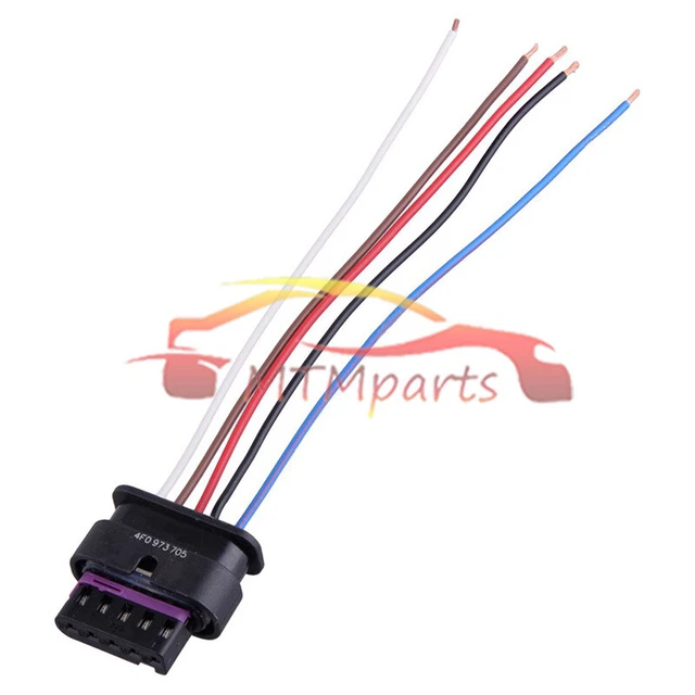 MASS AIR FLOW Sensor MAF Connector Pigtail 5-Pin 4F0973705 For VW AUDI ...