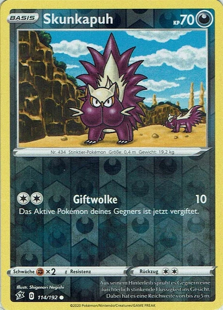 POKEMON CARTE SWSH02 Clash De Rebelles Numéro 114/192 Skunkapuh Reverse ...