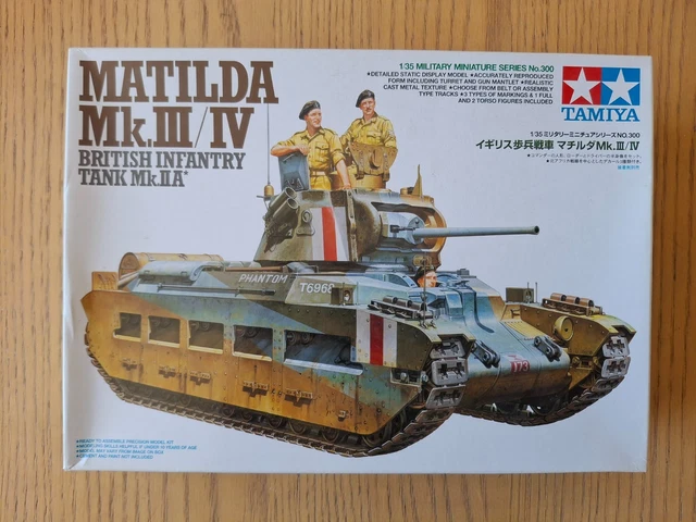 TAMIYA 1/35 MATILDA Mk.III/IV British Infantry Tank Mk.IIA unmade kit ...