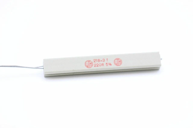 CEMENTED CERAMIC RESISTOR 220 OHM 15W UTM VERTICAL NOS(New Old Stock ...