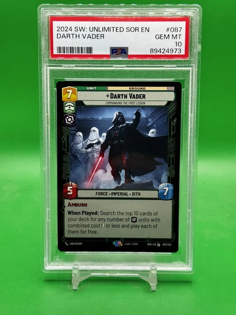 STAR WARS UNLIMITED SOR #087 DARTH VADER Legendary PSA 10 EUR 314,03 ...