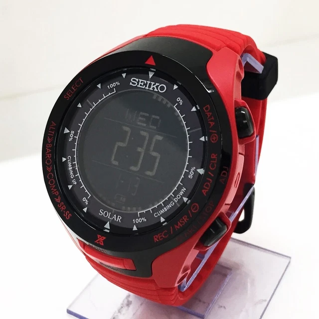 SEIKO PROSPEX ALPINIST Miura Dolphins Special Model Color Red - Good ...
