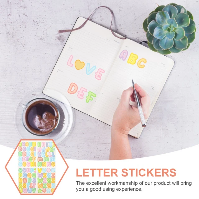 10 SHEETS OF Letter Stickers Alphabet Sticker Self Adhesive Decals for ...