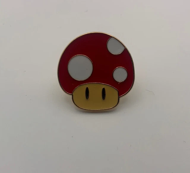 MARIO MUSHROOM SUPER Mario Bros Pin Badge Metal Enamel Nintendo £4.99 ...