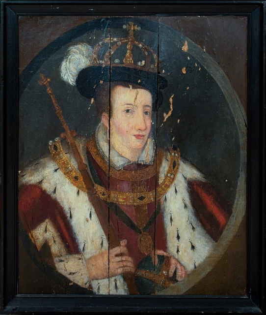LARGE 16TH CENTURY Coronation Portrait King Edward VI Of England ...