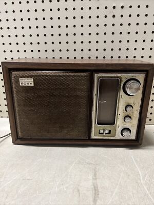VINTAGE SONY WOOD Radio Model ICF-9650W FM/AM Tested & Works NEEDS ...