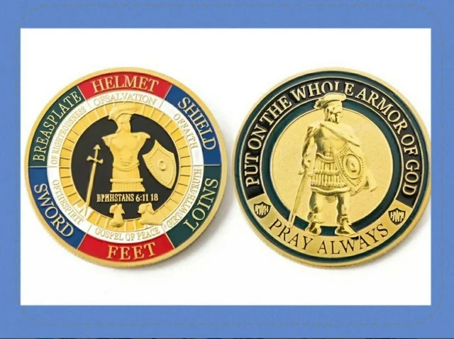 PUT ON THE Whole Armor of God Challenge Christian Coin EUR 9,23 ...