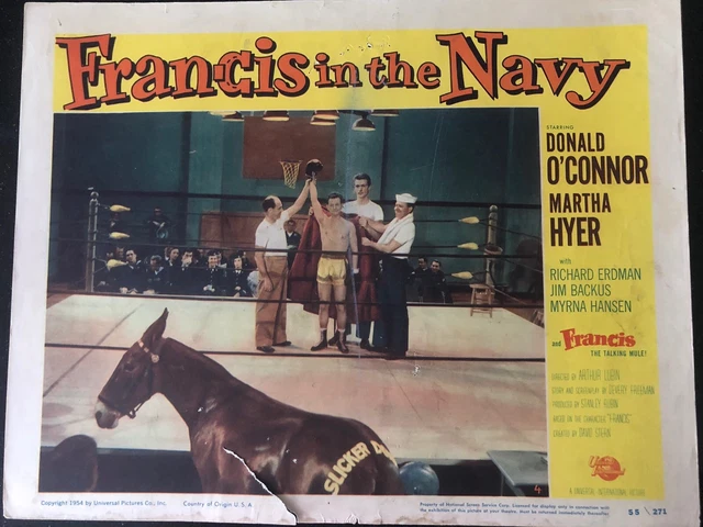 GENUINE VINTAGE 1955 Donald O’connor ‘Francis In The Navy’ Lobby Card £ ...
