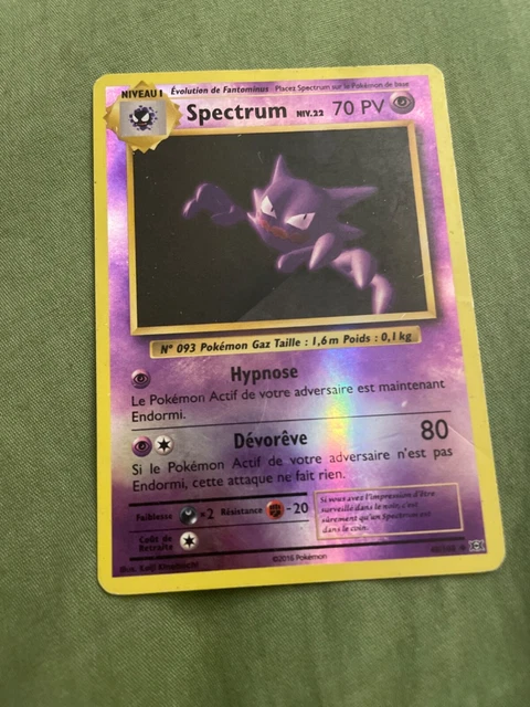 CARTE POKÉMON SPECTRUM 48/108 XY Evolutions EUR 1,00 - PicClick FR
