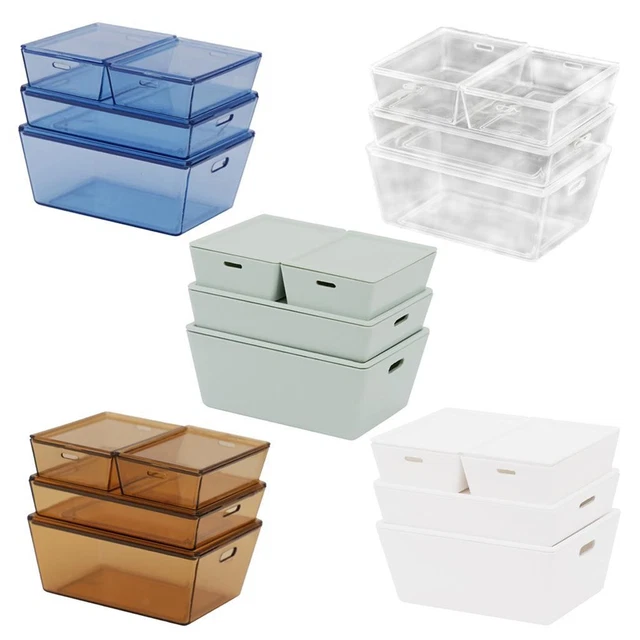 4 PIECES STACKABLE Storage Box Containers Bins :6 1:12 $16.07 - PicClick AU