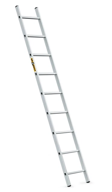 SINGLE SECTION ALUMINIUM Step Ladder Basic - 9 Treads / Rungs ...