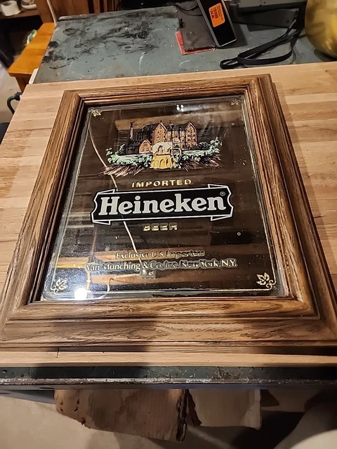 VINTAGE HEINEKEN BEER Sign Plastic Frame $19.99 - PicClick