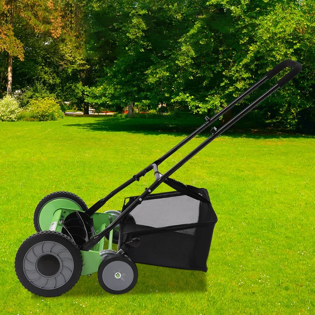 TOP MANUAL HAND Push Grass Cutter Lawn Mower Lawnmower 20inch Cutting ...