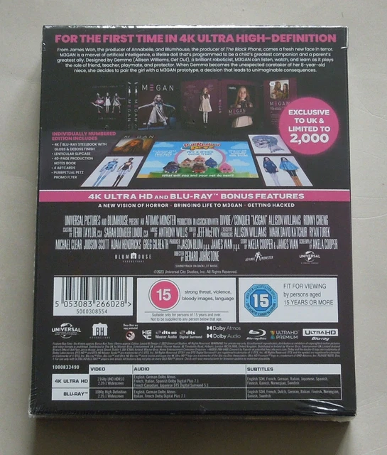 M3GAN COLLECTOR'S EDITION - Uk 4K Ultra Hd + Blu-Ray Steelbook * New - Megan * EUR 64,77 ...