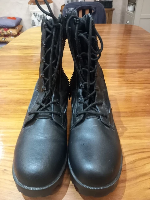 SAVAGE ISLAND ORIGINAL UK12 Leather Jungle Black Boots SECURITY CADET ARMY WORK £27.71 - PicClick UK