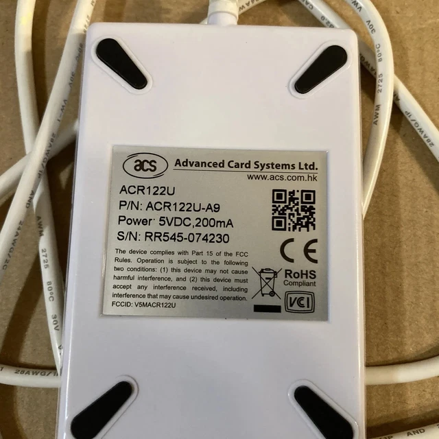 ACS USB NFC Card Reader Writer ACR122U-A9 Contactless RFID Smart Card ...