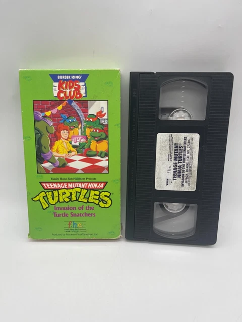 TMNT INVASION OF The Turtle Snatchers VHS Burger King Kids Club Vintage ...
