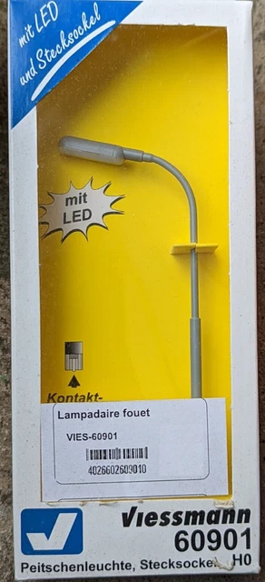 VIESSMANN 60901 1/87 Ho Lampadaire Fouet Led Avec Socle Cable Reverbere ...