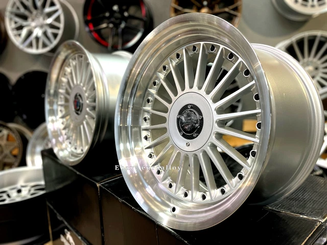 4 X 18 Inch 4x100/4x108 Alpina Style Silver Polished Wheels: Fits For ...