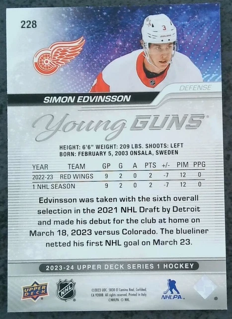 SIMON EDVINSSON YOUNG Guns Hockey Card $8.00 - PicClick CA