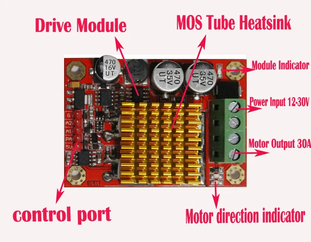 30A HIGH POWER Single way H-bridge DC Motor Driver Module $23.70 - PicClick