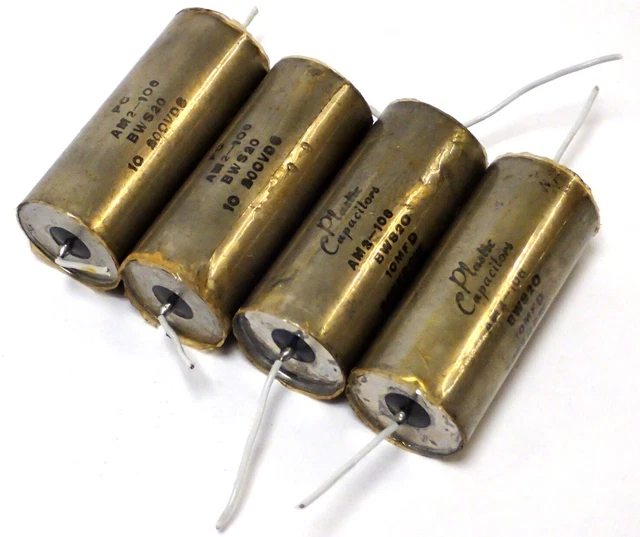 PLASTIC CAPACITORS INC AM2-106 AXIAL CAPACITOR 10MFD 200Vdc AUDIOPHILE ...