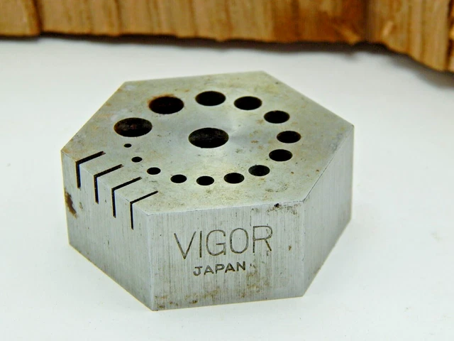 CLEAN VINTAGE VIGOR Japan Bench Block Staking tool anvil base for watch ...