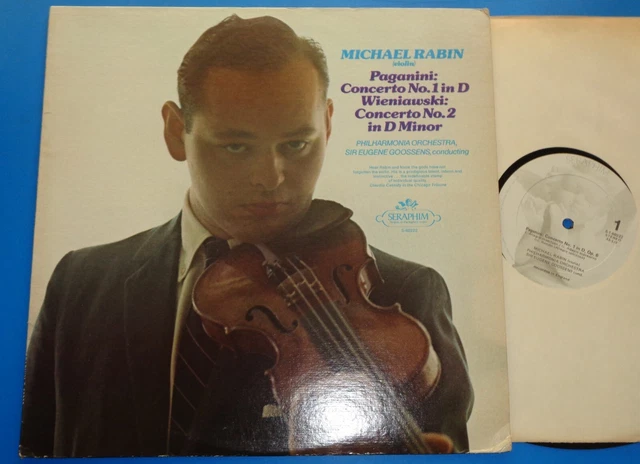 CONCERTOS POUR VIOLON Michael Rabin/Goossens PAGANINI/WIENIAWSKI - Seraphim S-60222 EUR 28,14 ...
