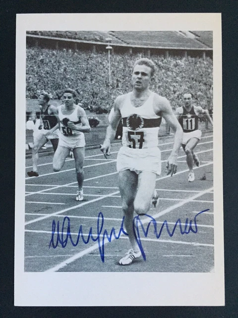 MANFRED GERMAR SIGNIERT Karte Original Unterschrift Autogramm Olympia ...