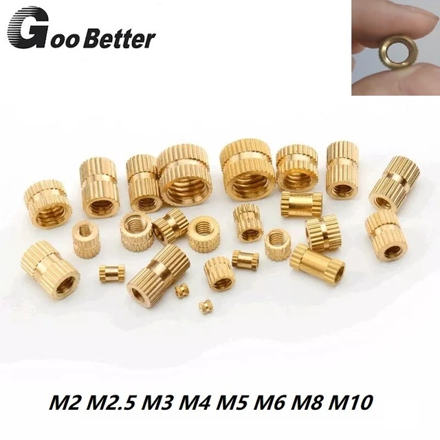 RÄNDELMUTTER GEWINDEEINSATZ EINPRESSMUTTER Einschlagmutter M5 M6 M8 M10 Messing EUR 1,89 ...