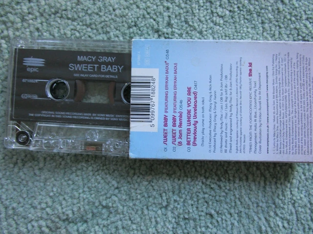 MACY GRAY AVEC Erykah Badu - Sweet Baby. Epic 671882 4 cassettes simple ...