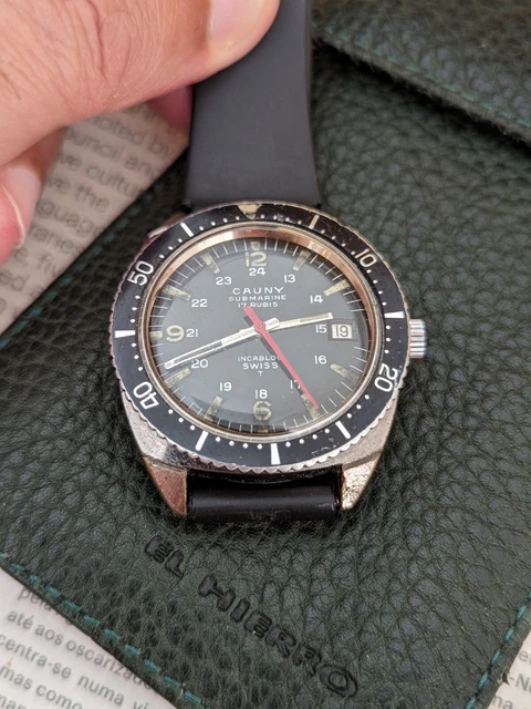 OROLOGIO SUBACQUEO VINTAGE Cauny Submarine 210m EUR 98,32 - PicClick IT