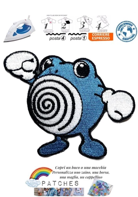 PATCH POLIWHIRL POKÉMON toppa termoadesiva iron on monster embroidered lullabies EUR 6,49 ...