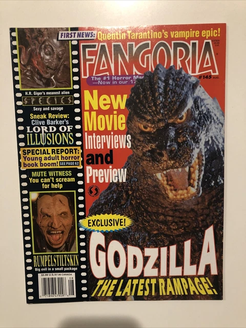FANGORIA # 145 (1995) HORROR MOVIE MAGAZINE Godzilla Quentin Tarantino ...