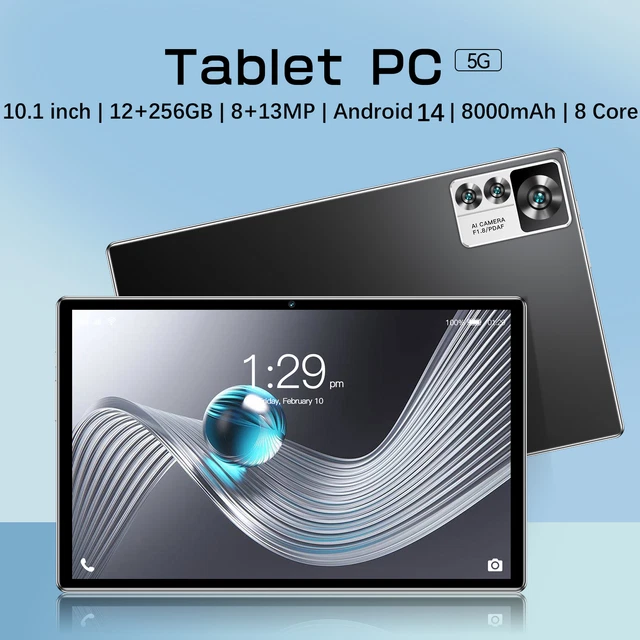 2025 TABLET ANDROID 14 PC 12GB RAM+256GB ROM Tablets 10.1 Inch 8000mAh ...