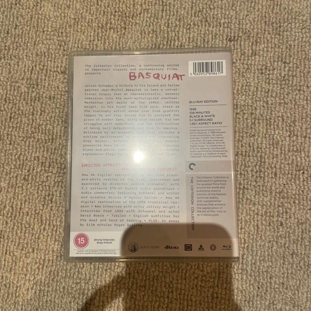 BASQUIAT - THE Criterion Collection DVD (2025) Jeffrey Wright, Schnabel ...