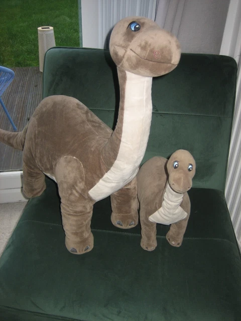IKEA JATTELIK 2 x Grey Brontosaurus Jurassic Dinosaur Soft Plush Toys £ ...