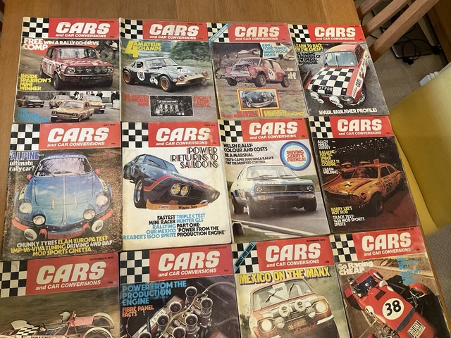 CARS AND CAR Conversions Classic Car Magazines 1972 Set (11 Magazines ...