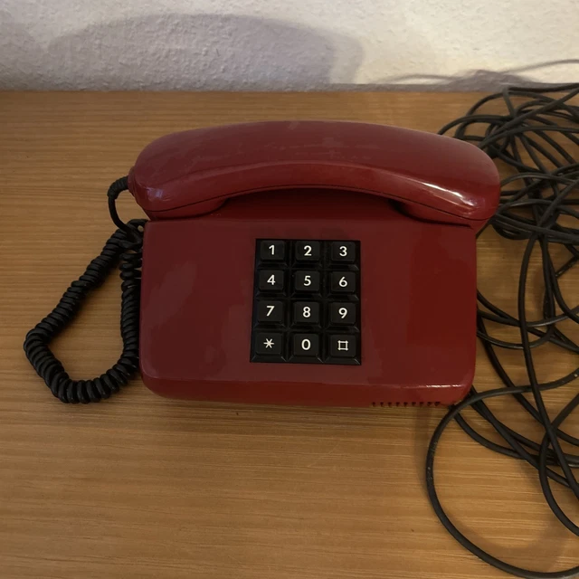 POST OFFICE TELEPHONE Federal Post Office Button Telephone Retro Red £ ...