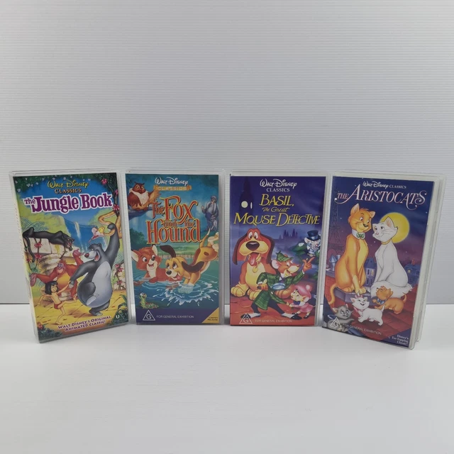 WALT DISNEY CLASSICS VHS Video Tapes Jungle Book Aristocats Fox and the ...
