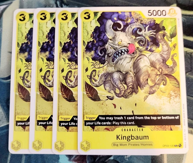 ONE PIECE CARD Game Pillars of Strength KINGBAUM X4 OP03-100 C ENGLISH ...