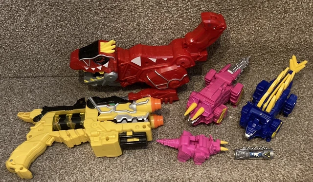 POWER RANGERS DINO Charge Yellow Morpher Gun No 8 Charger Energem T-Rex ...